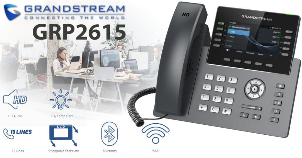 Grandstream GRP2615 Saudi Arabia - Executive Gigabit IP Phone with Wi-Fi